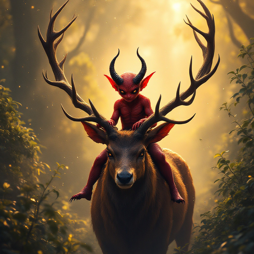 The Devil Rides A Deer At Dawn (Original Version) - by GVG.Creations by ...