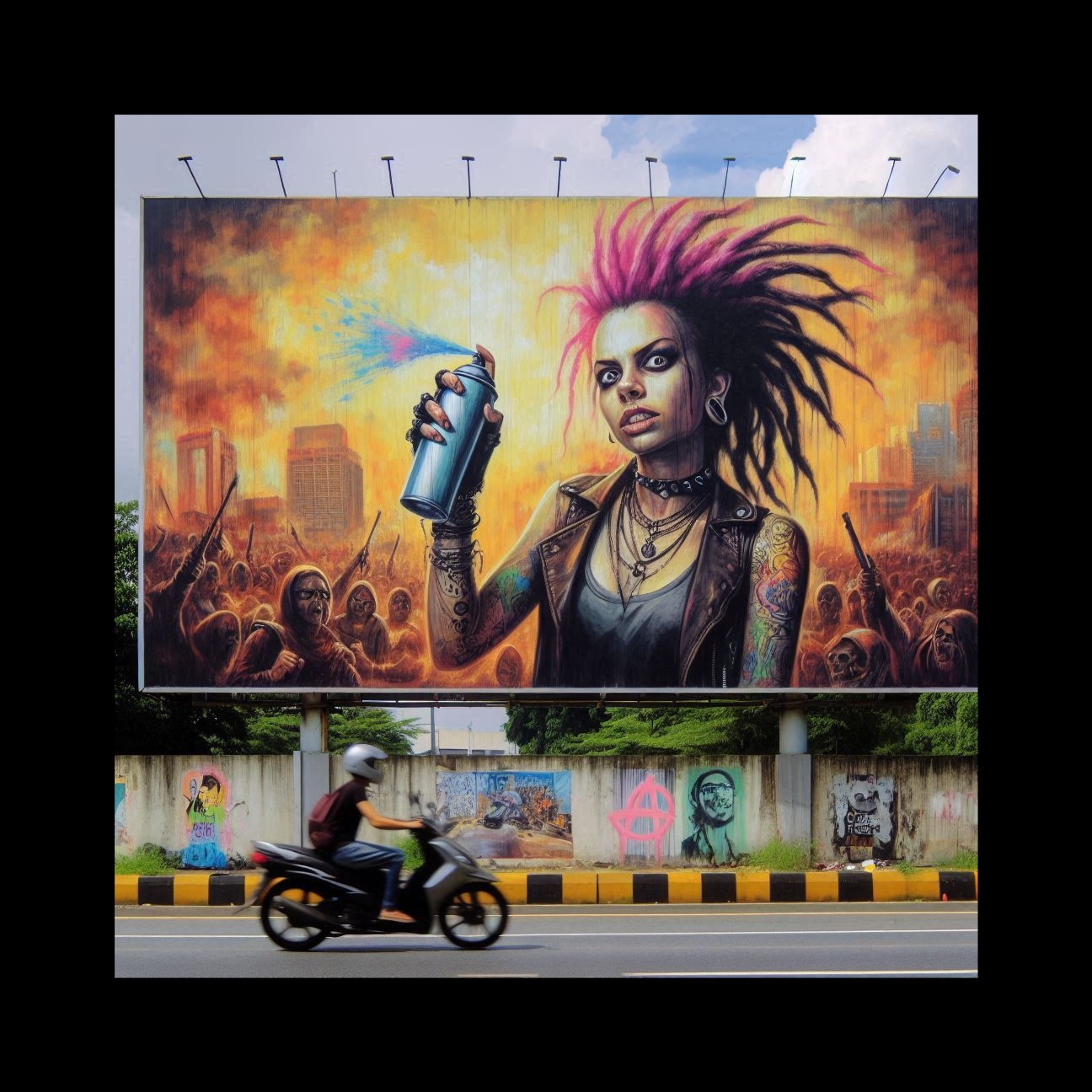 Graffiti Over Billboards by Disperse | Suno