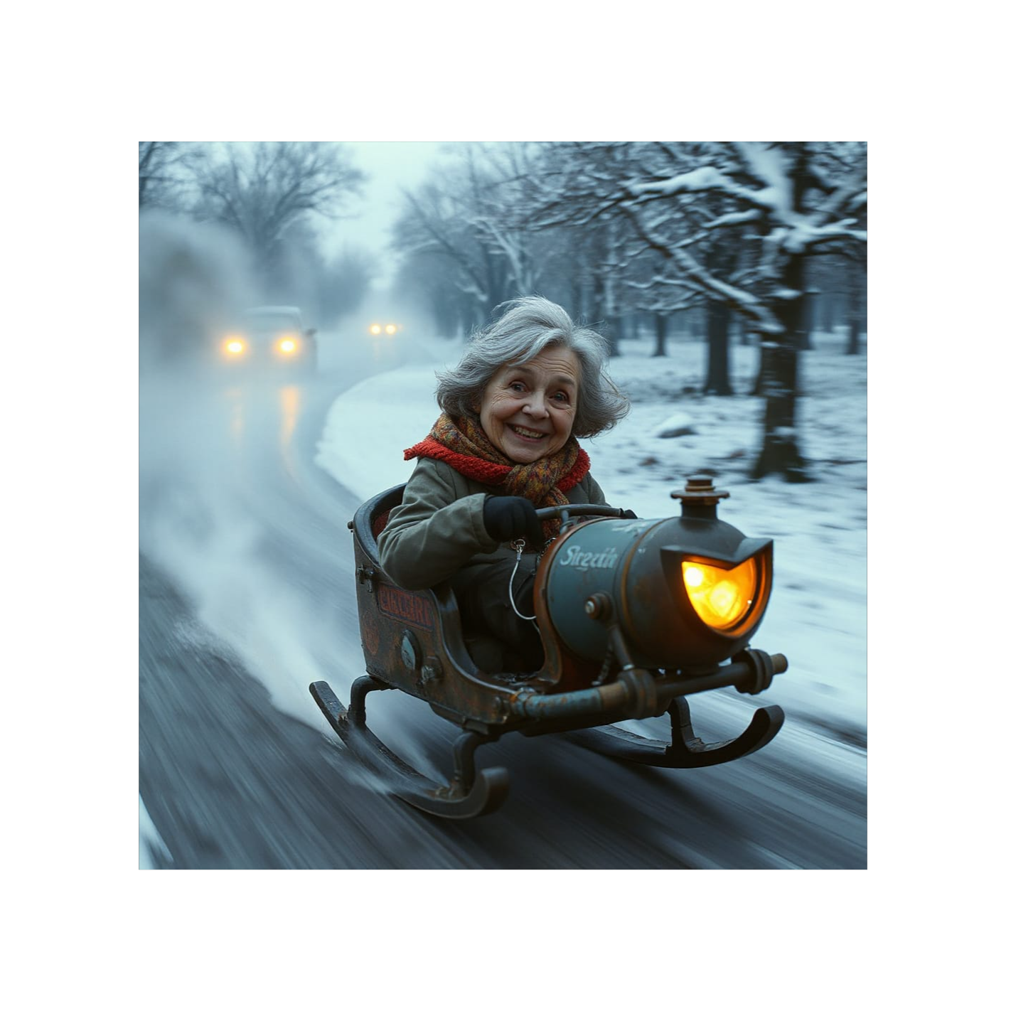 Nanna and her "Rocket Rocker" off to Town! by Dark Angel Nyx | Suno