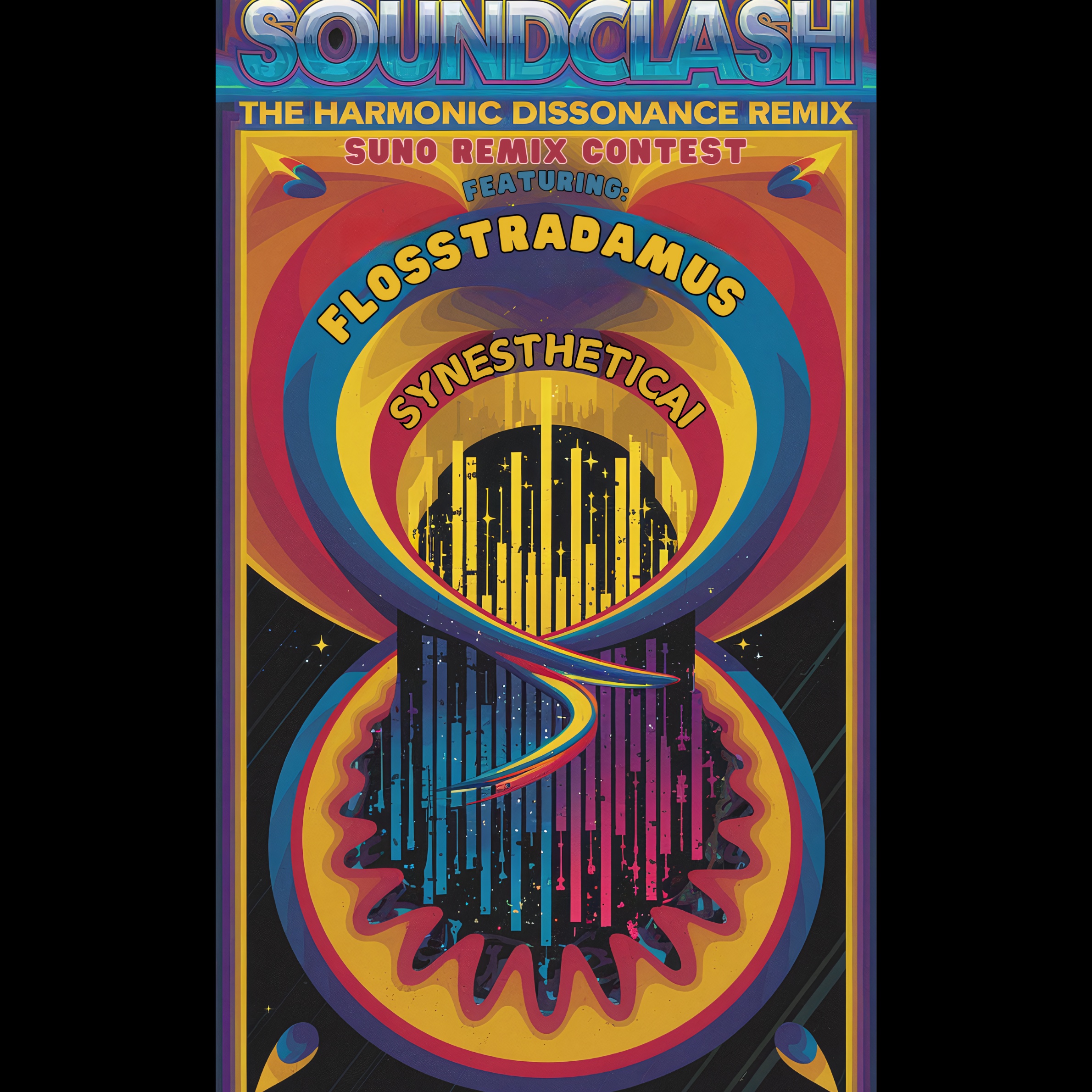 Soundclash - (The Harmonic Dissonance Remix)v2 by SynestheticAI | Suno