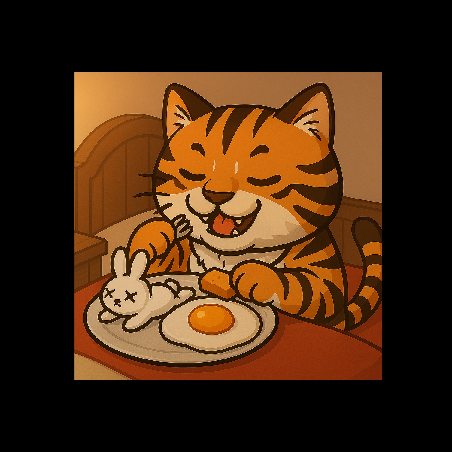 Tiger’s Morning Feast by Tiger__ | Suno