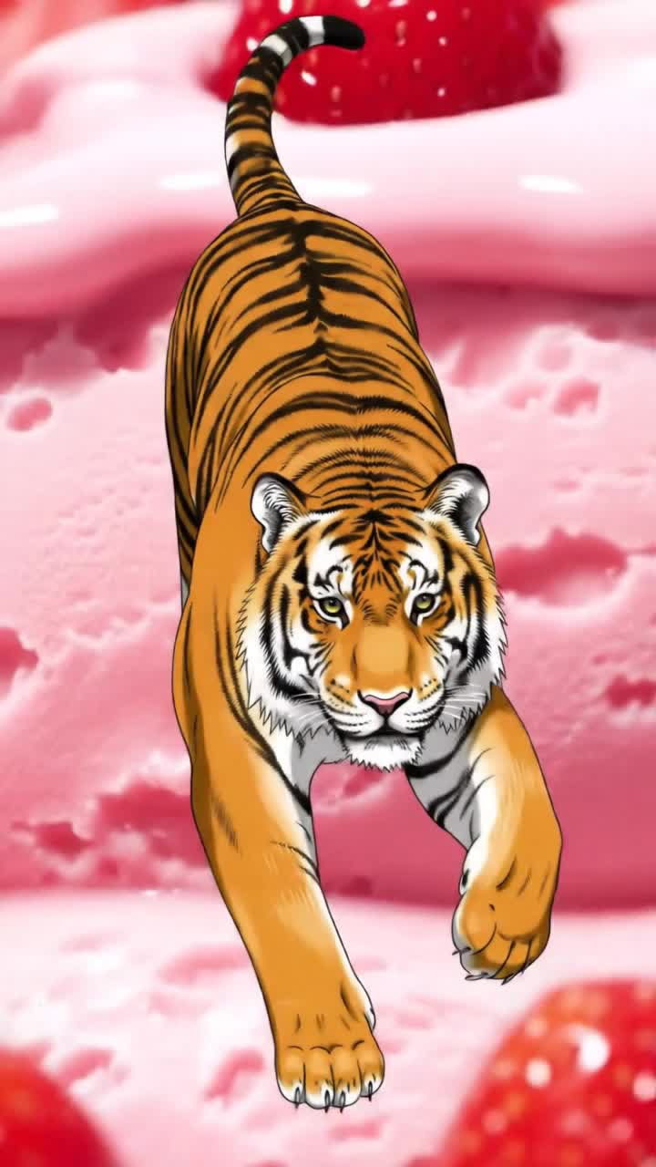 Tiger and Ice Cream by Tiger__ | Suno