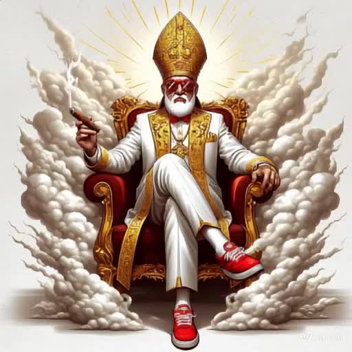 Dope Pope, white smoke (black smoke, nope Pope) 🍩-no by Brado with the ...